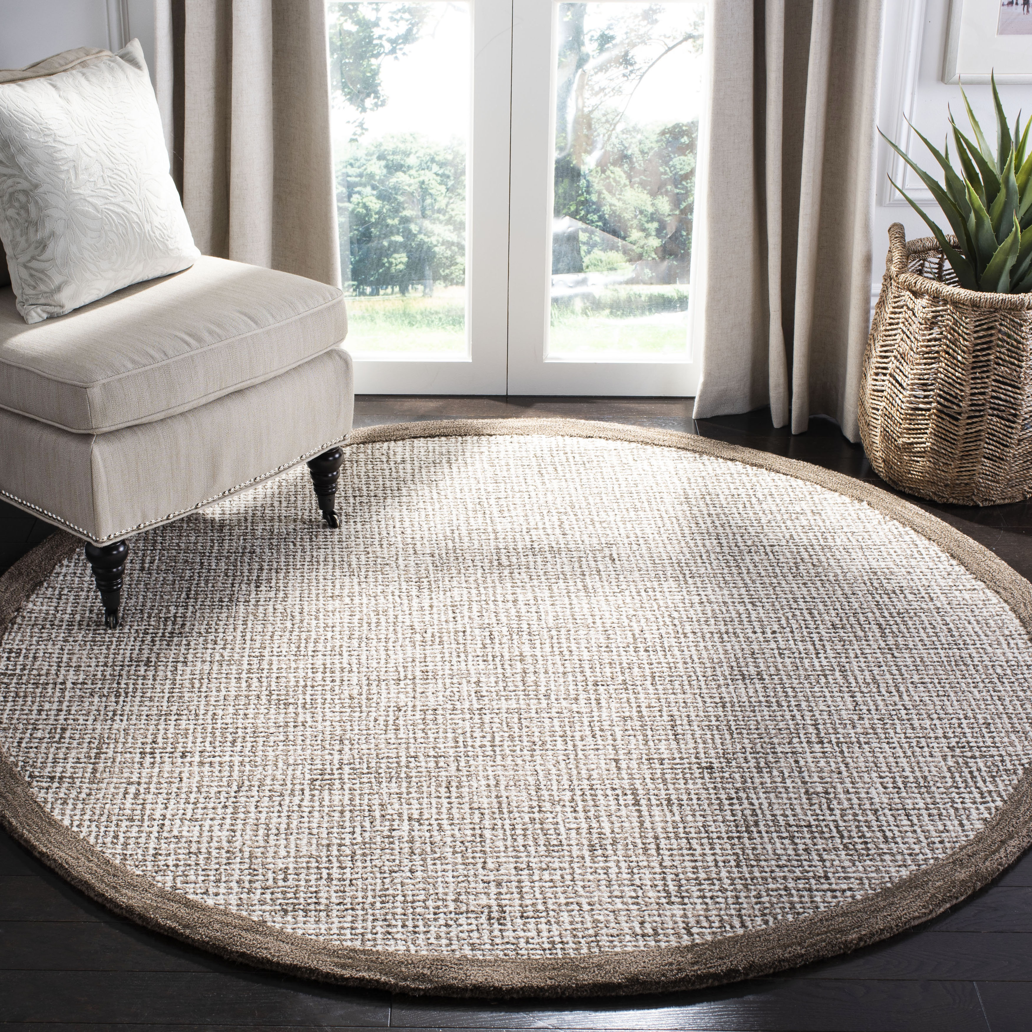 Safavieh Hand Tufted Abstract Collection Brown / Ivory Area Rugs ...