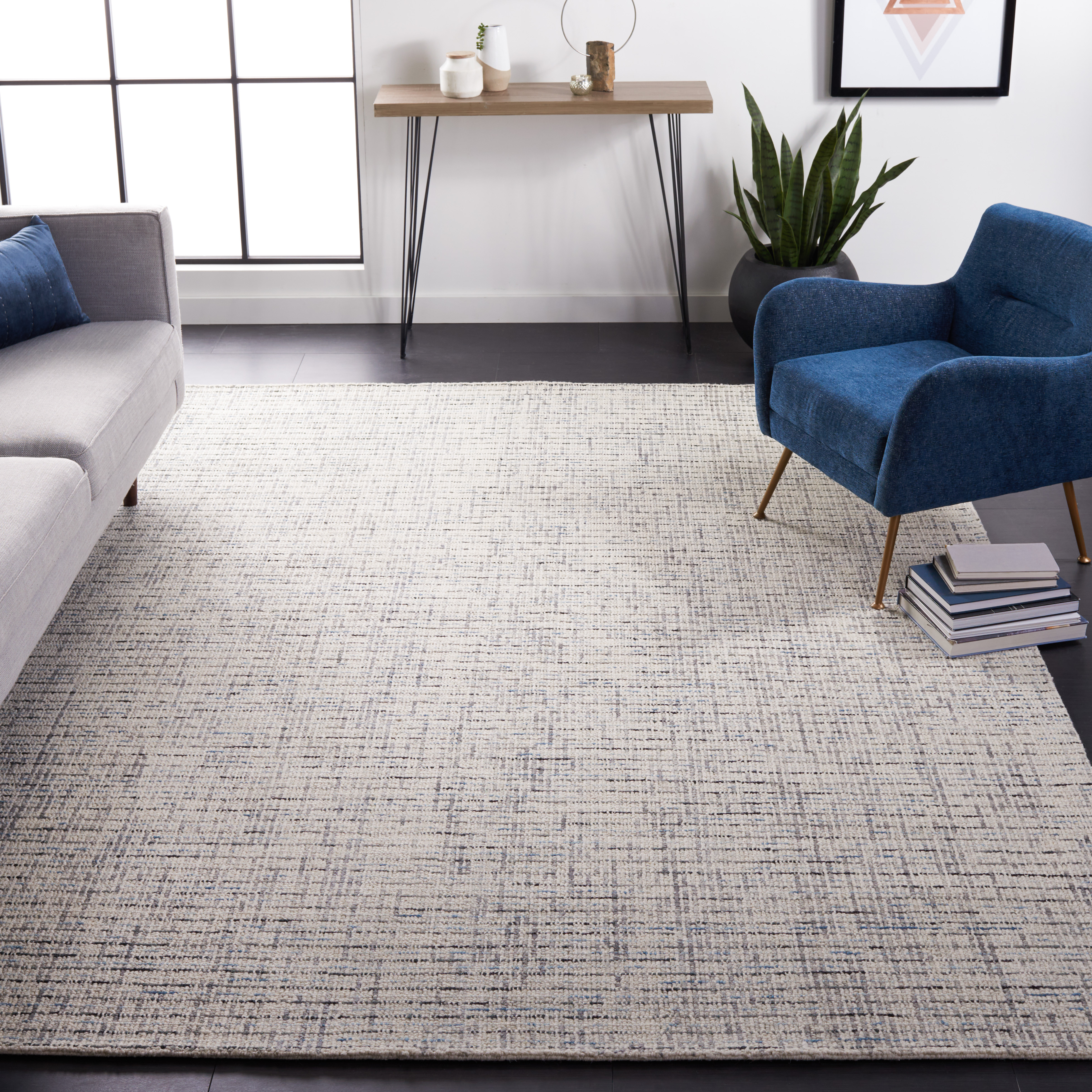 Safavieh Hand Tufted Abstract Collection Grey / Ivory Area Rugs ...