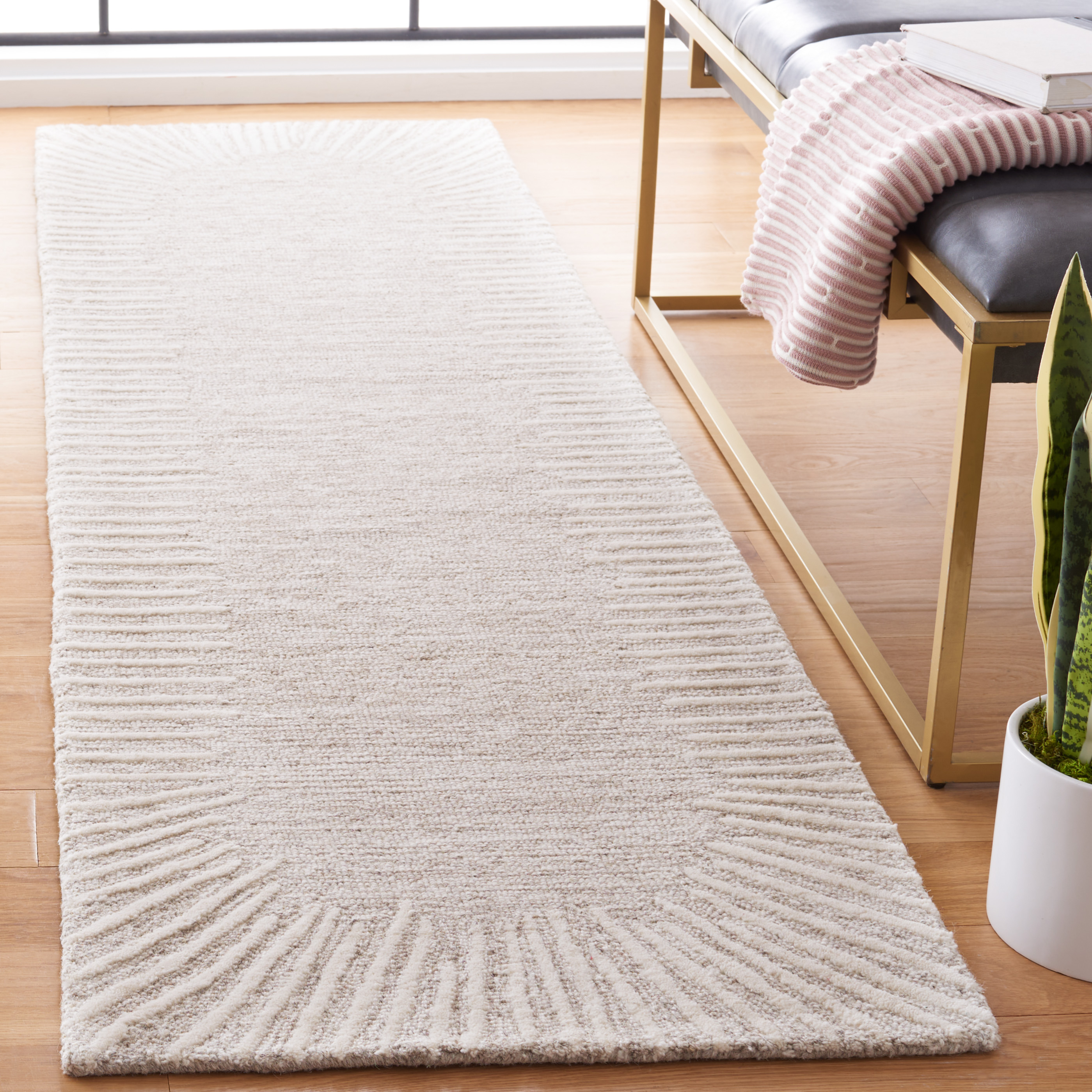 Safavieh Hand Tufted Abstract Collection Natural / Ivory Area Rugs ...